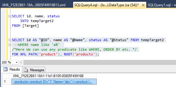 Implementing XML in SQL Server